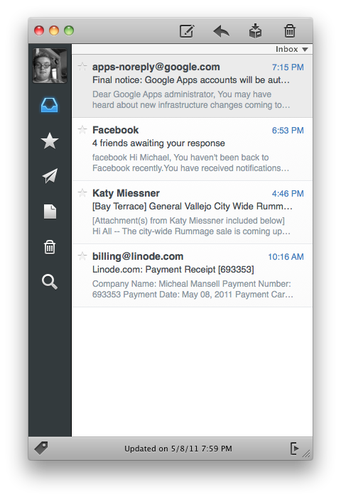 Review: Sparrow Email Client