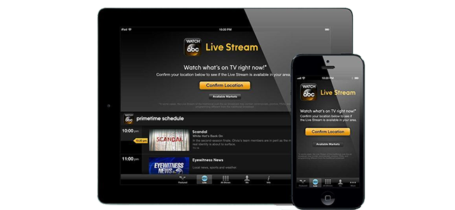 Live TV coming to ABC app for iOS